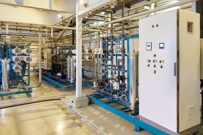 Water Purification for Domestic Water Supply. New Clean and Used Water ...