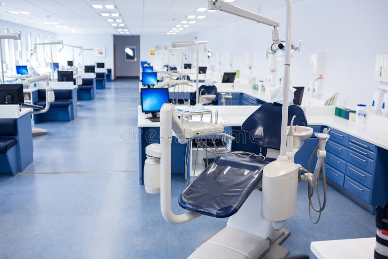 Inside of the Clinic with Dentists Chairs Stock Photo - Image of ...