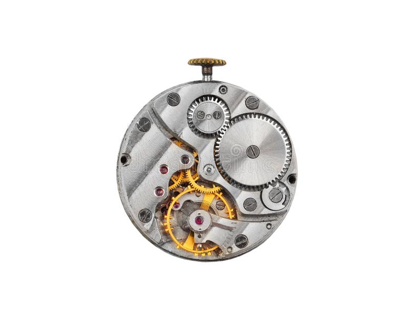 Clockworks on white stock photo. Image of minute, technology - 108280574