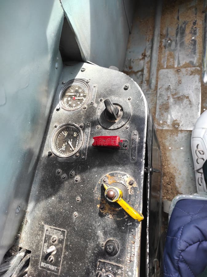 Inside the Cockpit of a Large Cargo Plane Stock Photo - Image of ...