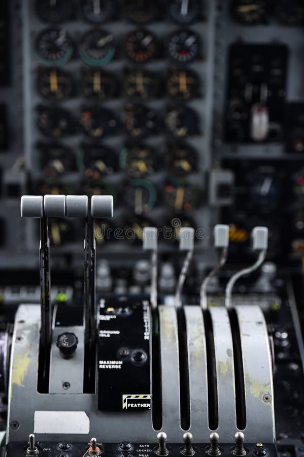 Inside the Cockpit of a Military Plane Stock Image - Image of airplane ...