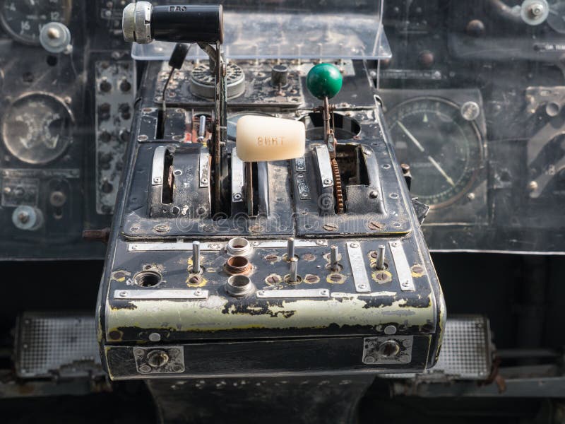 Inside the Cockpit of a Vintage Small Jet Plane Stock Image - Image of ...