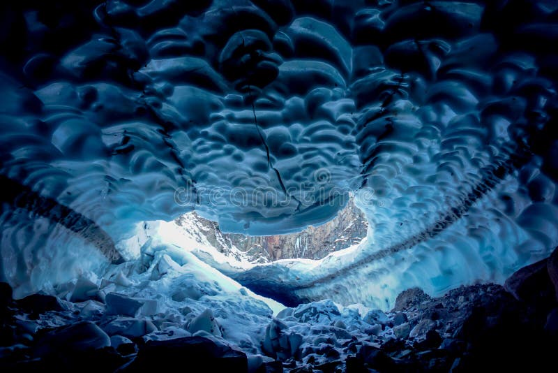 Inside a cold ice cave stock photo. Image of peninsula - 240265964