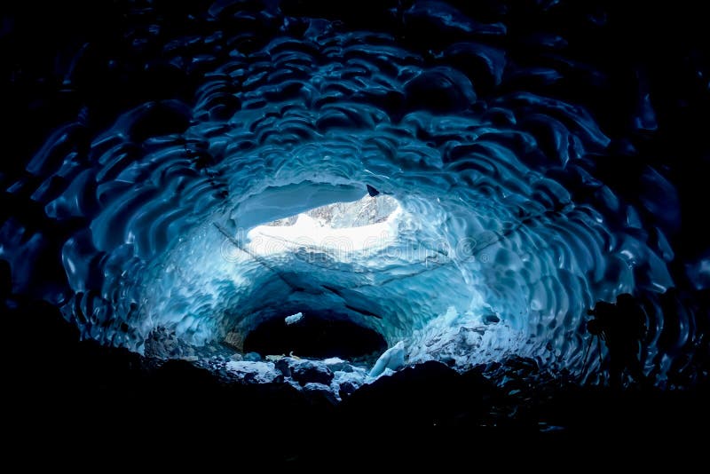 Inside a cold ice cave stock photo. Image of beautiful - 240265978