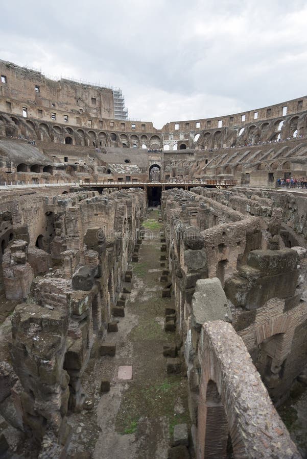 Inside of the Coliseum stock image. Image of architecture - 73837745