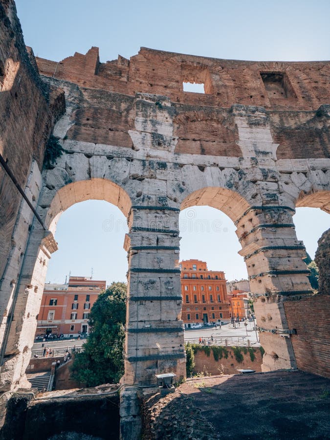 Inside the Colloseum in Rome, Italy Stock Photo - Image of stone ...