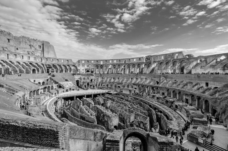 Colosseum Black and White editorial photo. Image of venue - 135793296