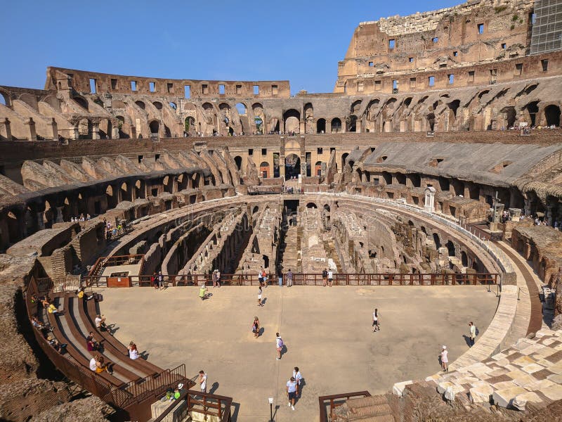 Inside the Colosseum in the Capital Rome. Editorial Stock Image - Image ...