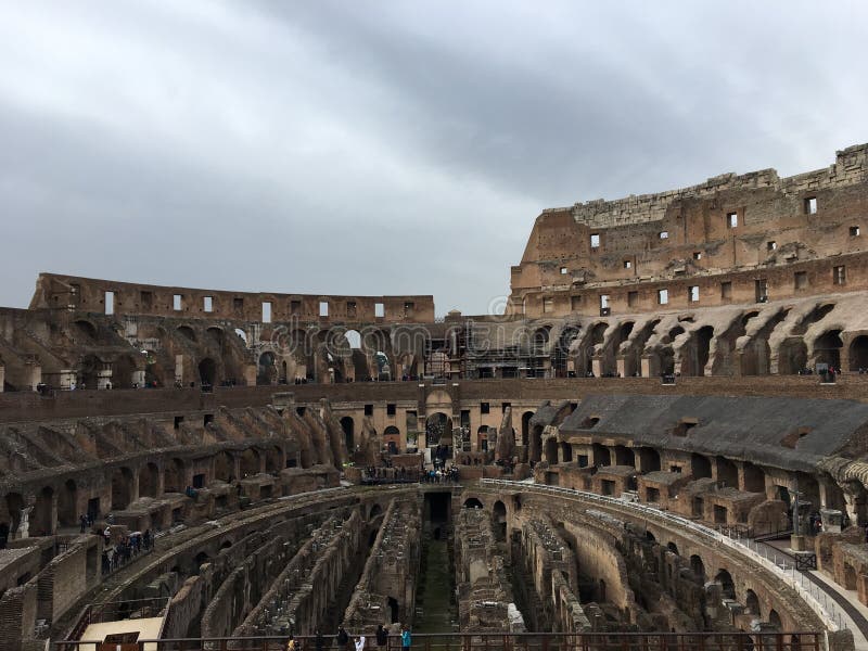 Inside the Colosseum editorial stock photo. Image of destination - 85481608