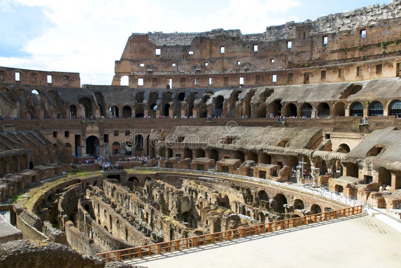 Inside of the Colosseum - Rome Stock Image - Image of coliseum, rome ...