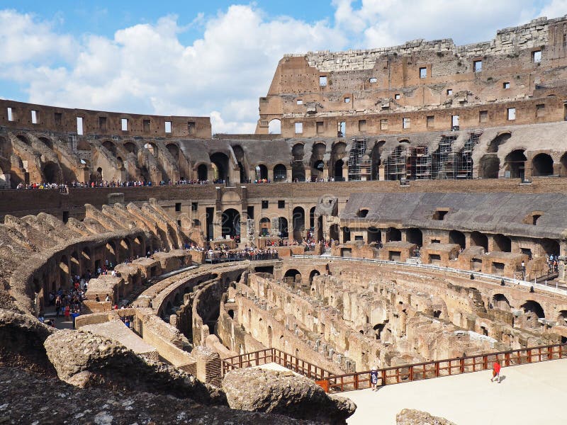 Inside the Colosseum, Rome, Italy Stock Image - Image of italian, italy ...