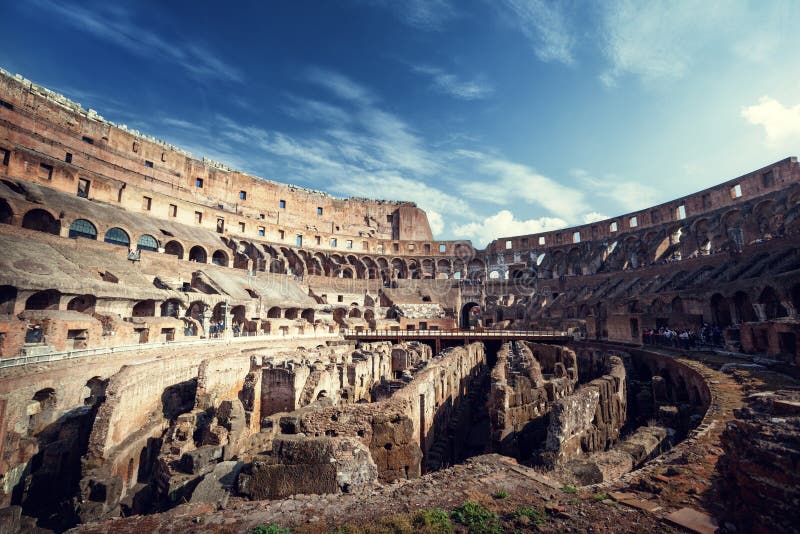 Inside of Colosseum in Rome, Italy Editorial Photo - Image of brick ...