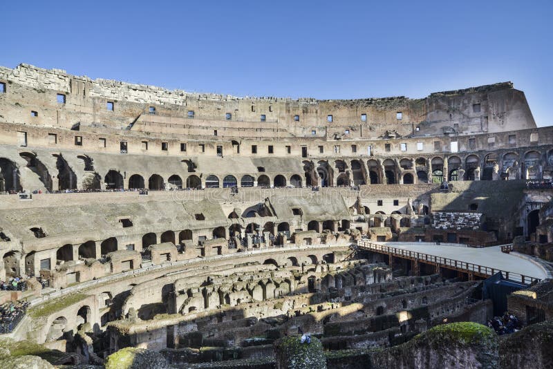 Inside Colosseum Rome Italy Europe Editorial Stock Photo - Image of ...