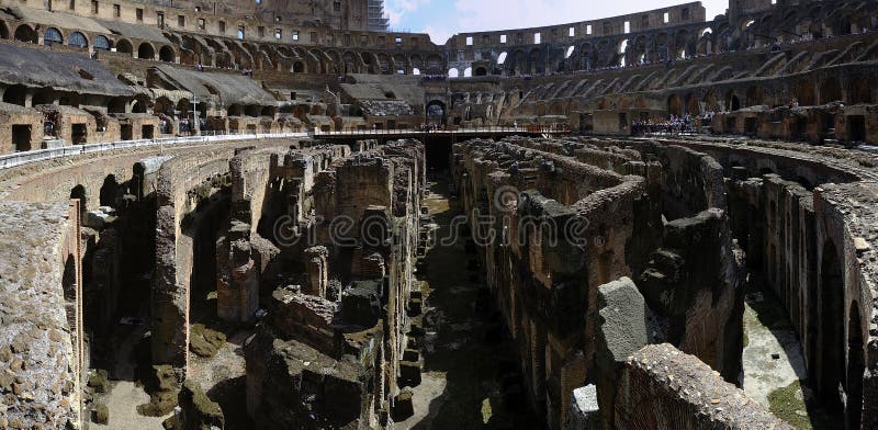 Inside the Colosseum, Rome editorial stock image. Image of crowds ...