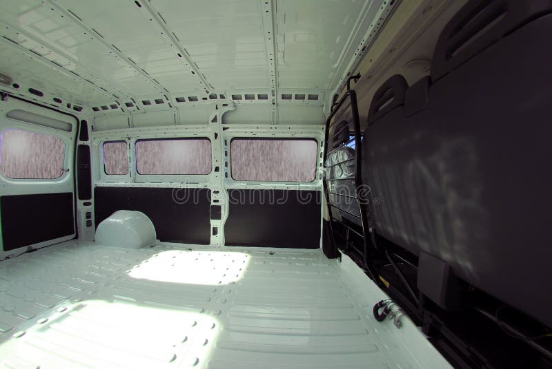 Inside commercial van stock image. Image of equipment - 44160141