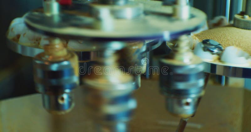 Inside Complex Industrial Equipment. Rotating Parts Close Up Stock ...