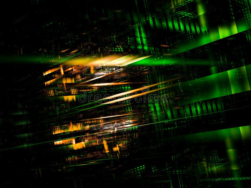 Inside Computer - Abstract Tech Style 3d Illustration Stock ...