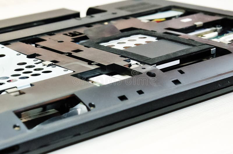 Inside the Computer. Electronic Components of Laptop Stock Image ...