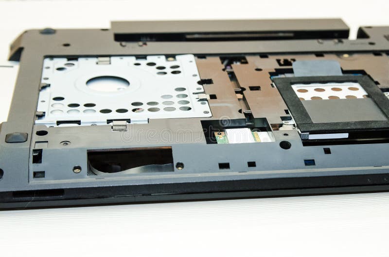 Inside the Computer. Electronic Components of Laptop Stock Image ...