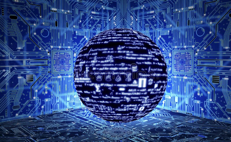 The Inside of a Computer or Electronic Environment Stock Illustration ...