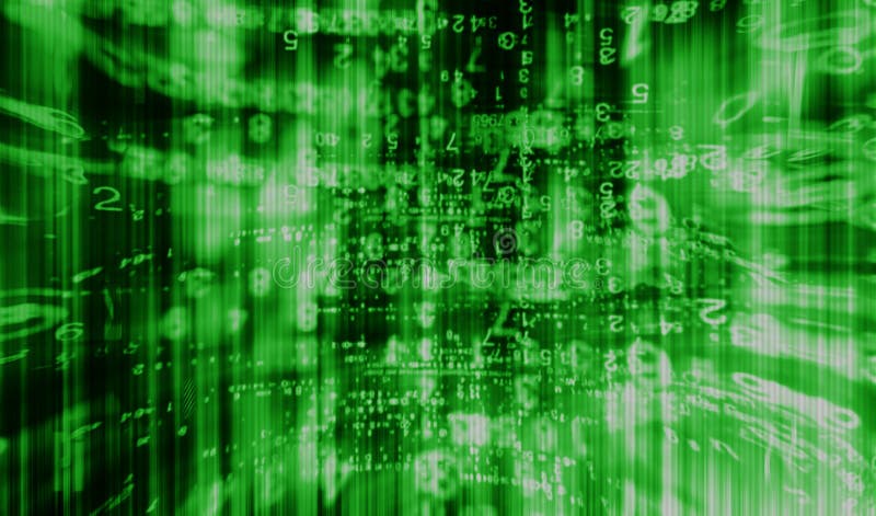 Inside Computer Green Interlaced Digital Abstraction Stock Image ...