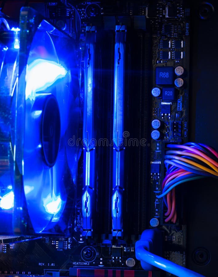 Inside a computer stock image. Image of plug, motherboard - 56226991