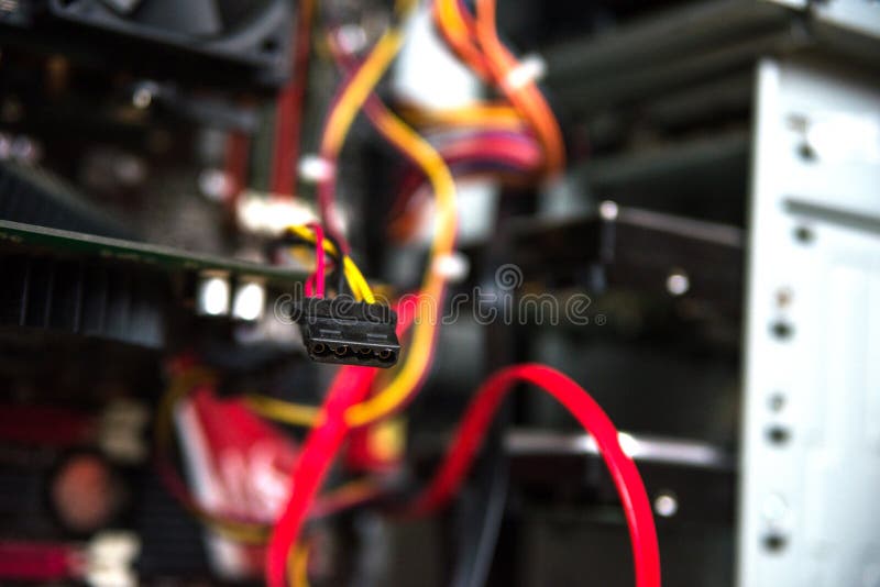 Inside of Computer Power Supply Stock Image - Image of cluster ...