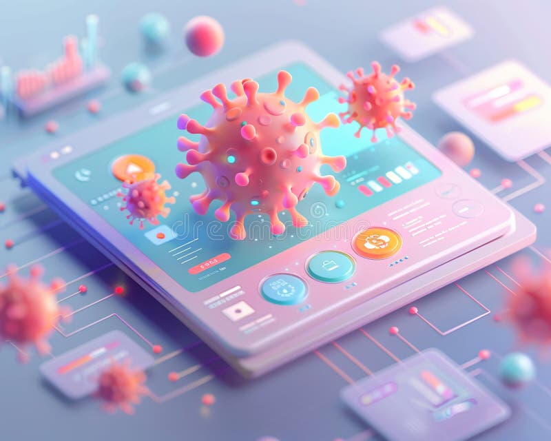 Inside a Computer S Circuitry, a Visual Representation of a Virus and ...