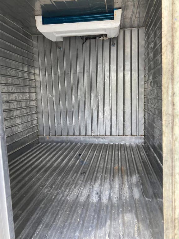Inside of a Container on the Back of a Truck in the Garage Stock Photo ...