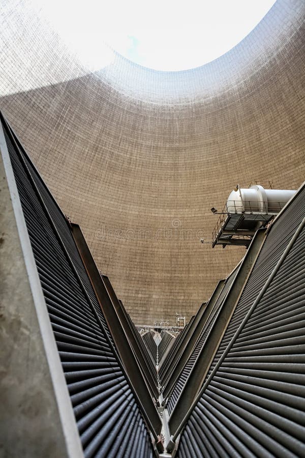 Inside a Cooling Tower for Power Station Stock Photo - Image of ...