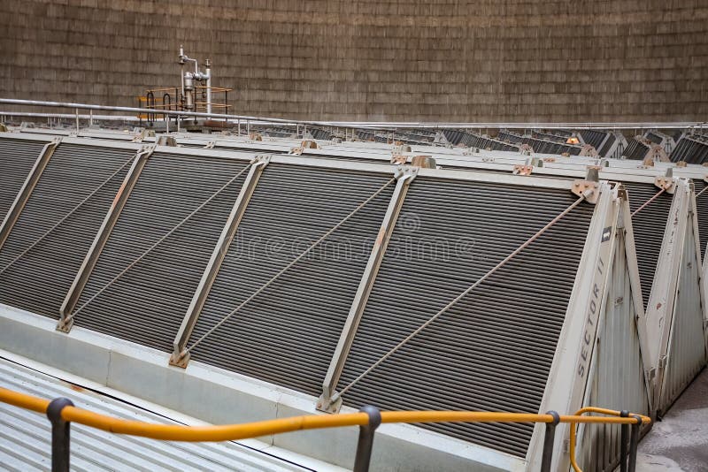 Inside a Cooling Tower for Power Station Stock Photo - Image of ...
