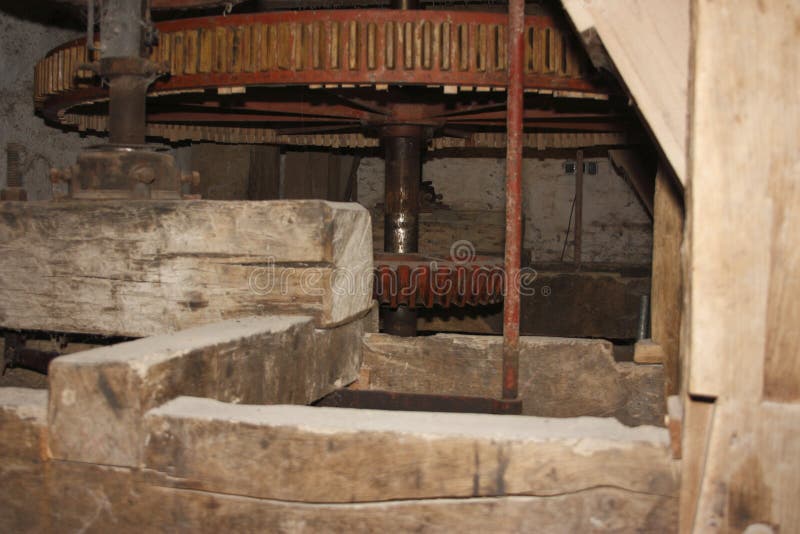 Inside the corn mill stock image. Image of inside, cornmill - 92803413