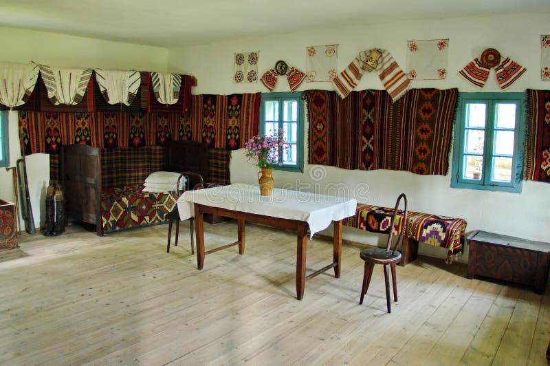 Traditional Romanian House Interior Editorial Stock Image - Image of ...
