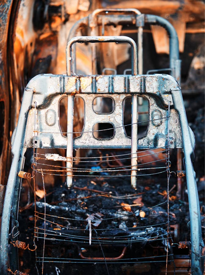 Inside Crashed Car Transportation Background Stock Image - Image of ...