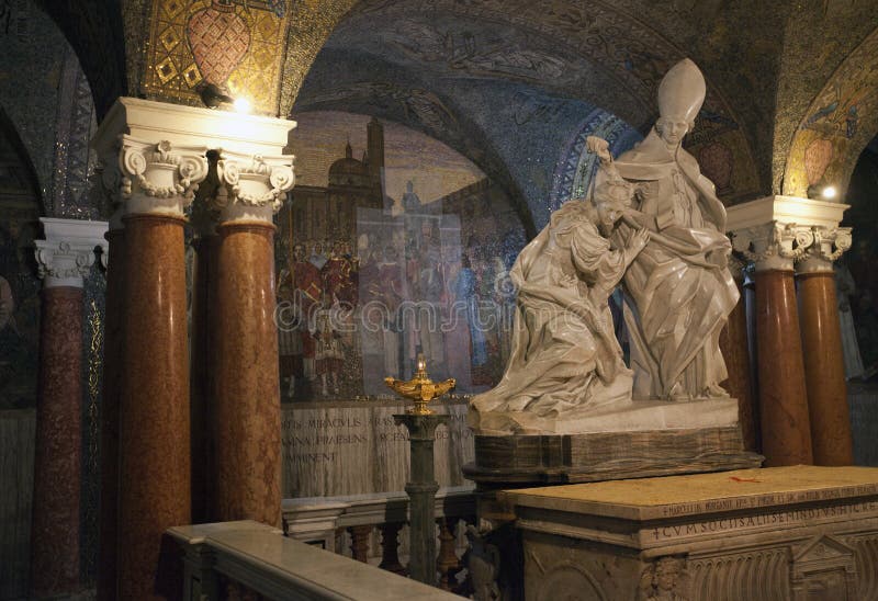 Inside the crypt editorial stock image. Image of italy - 15068284