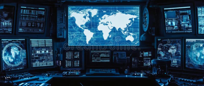 The Inside of a Cutting-edge Command Center, Featuring Digital ...
