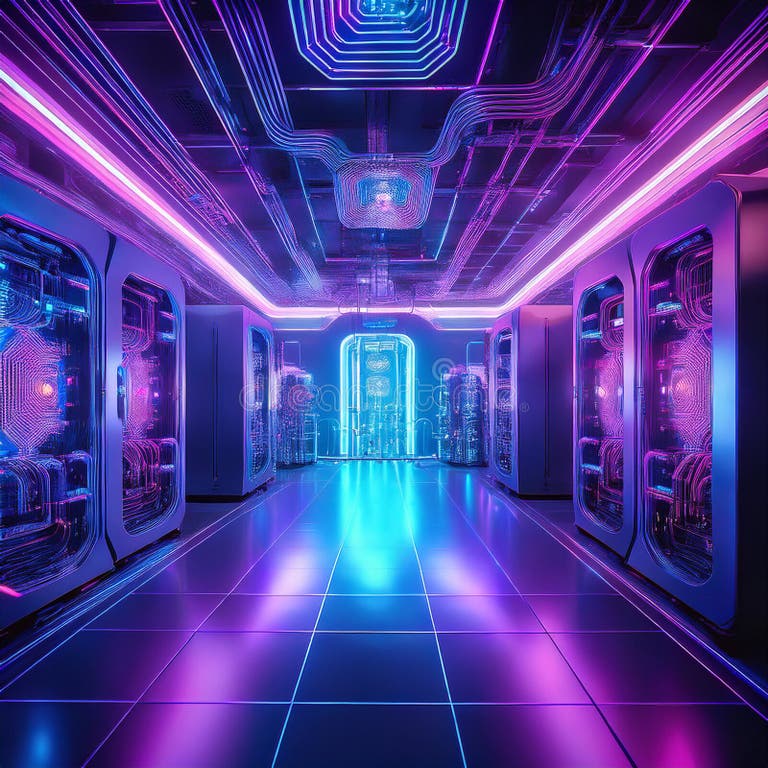 Exploring a Futuristic Quantum Computing Lab with Glowing Circuits ...