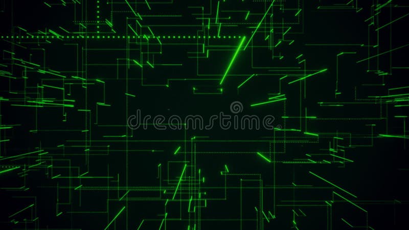 Inside a 3D Green Digital Grid - Seamless Loop Technology Background ...