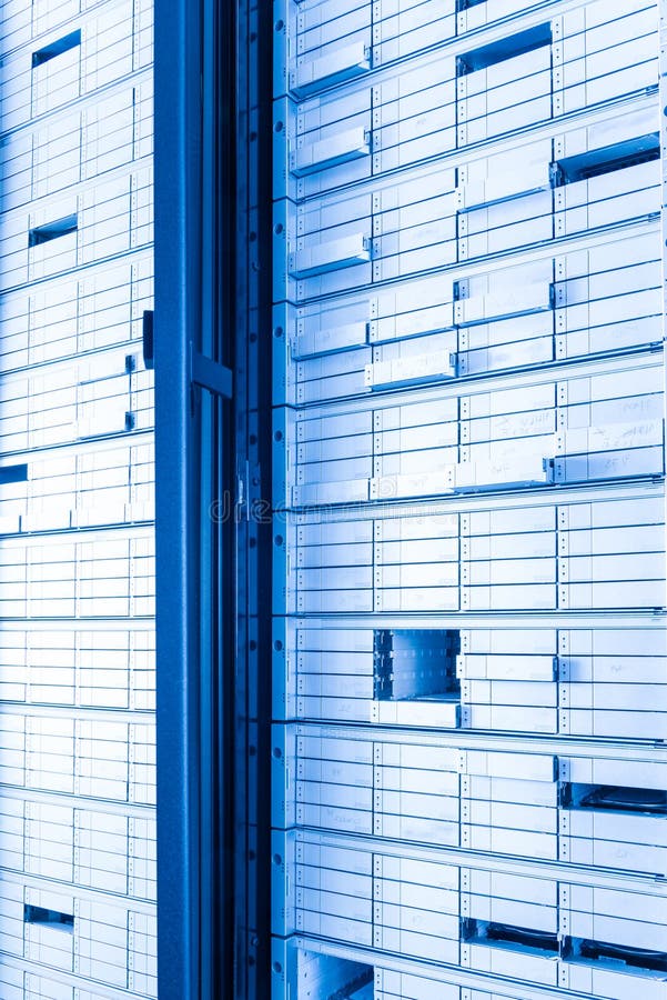 Inside Data Hosting Center - Serve Racks Filled with Hard Drives Stock ...
