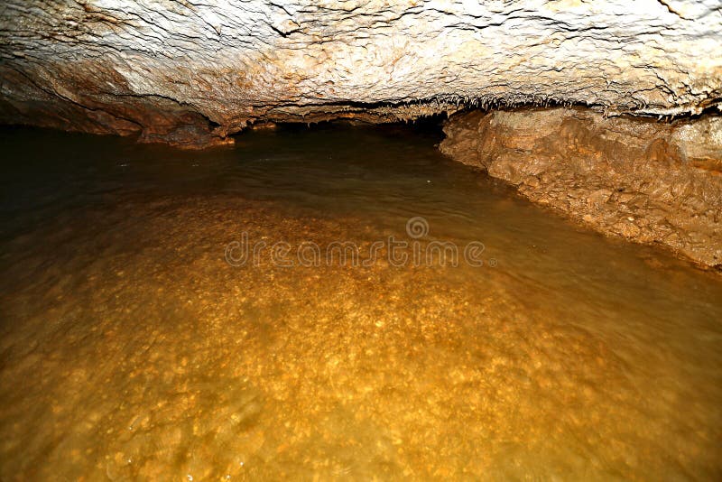 Inside a deep cave stock image. Image of stalactite, stone - 81709681