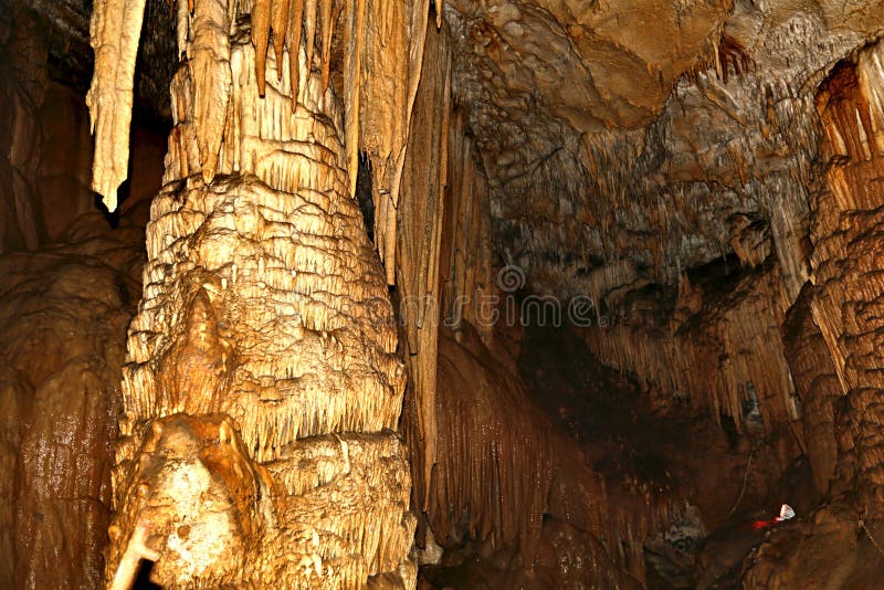Inside a deep cave stock photo. Image of travel, growths - 81731932