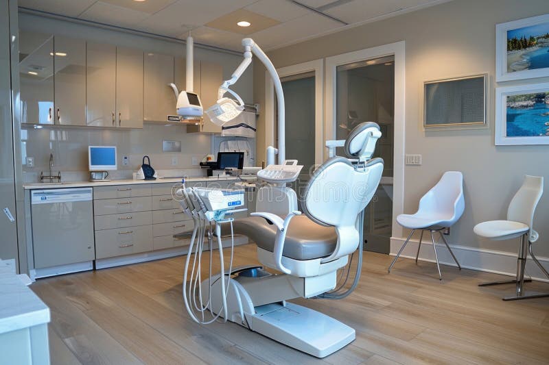 Inside a Dental Office is a Dental Chair Surrounded by Chairs for ...