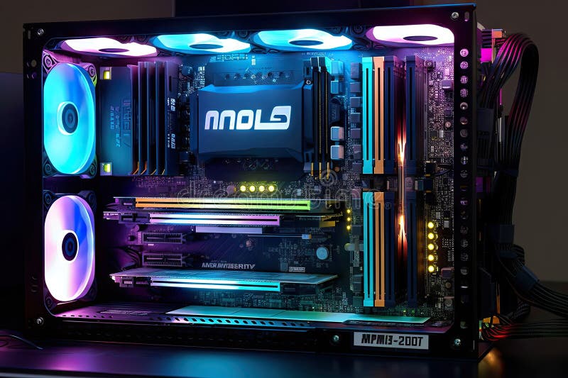 Inside Desktop Multicolor LED RGB Light Show Status Working Stock ...