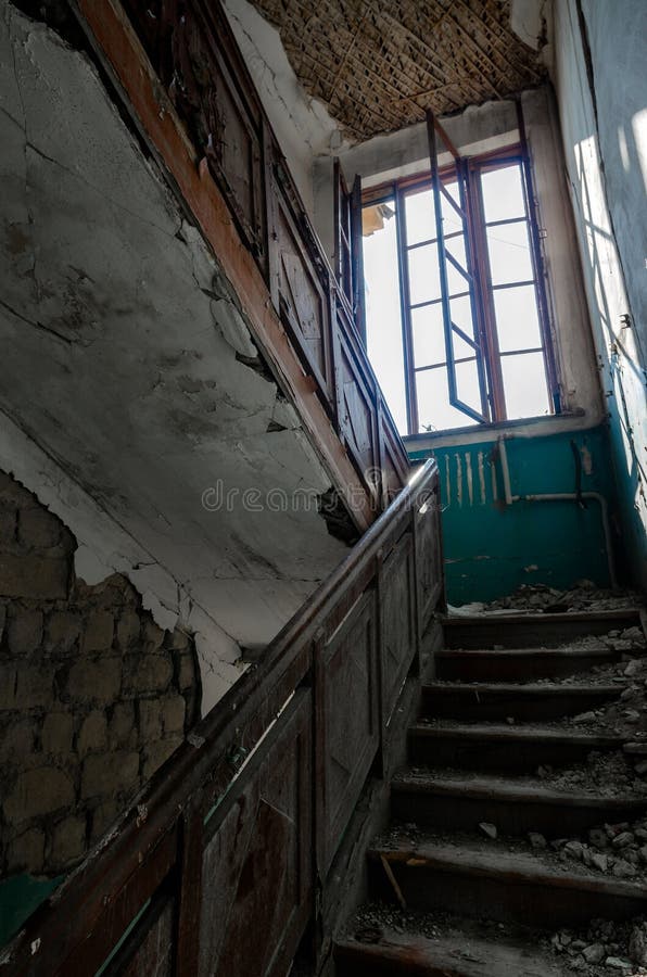 Inside a Destroyed House without People in an Abandoned City in Ukraine ...