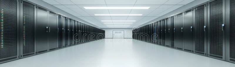 Inside the Digital Nerve Center, a Perspective View of Server Room ...