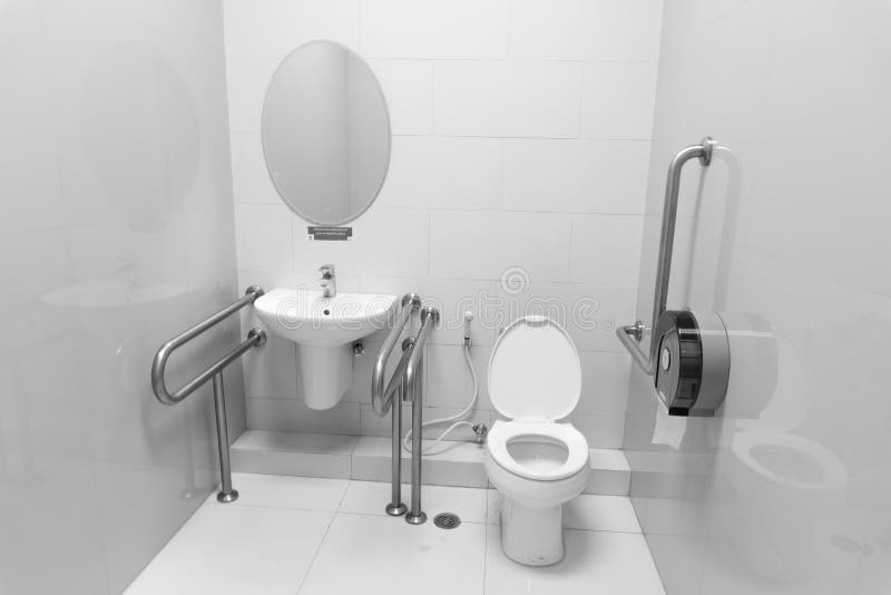 Inside disable toilet stock photo. Image of impairment - 109530084