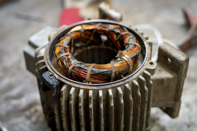 Copper Coil. Copper Wire Wound on a Coil Stock Photo - Image of tool ...