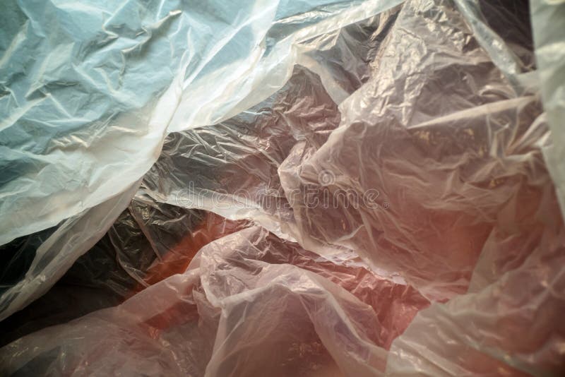 Inside a Disposable Plastic Bag. Lightweight Transparent, Reusable ...