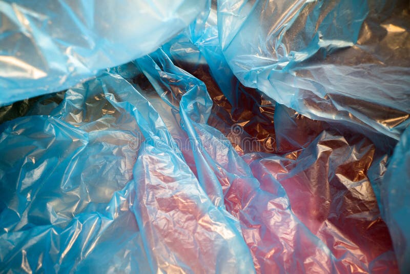 Inside a Disposable Plastic Bag. Lightweight Transparent, Reusable ...