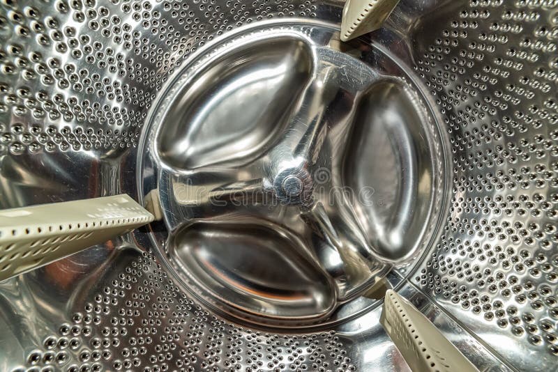 Inside the Drum of a Washing Machine Stock Image - Image of copy ...